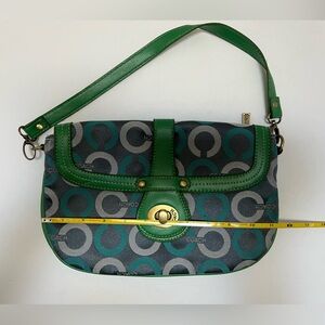 Coach | Bags | Vintage Coach Green C Logo Bag | Poshmark